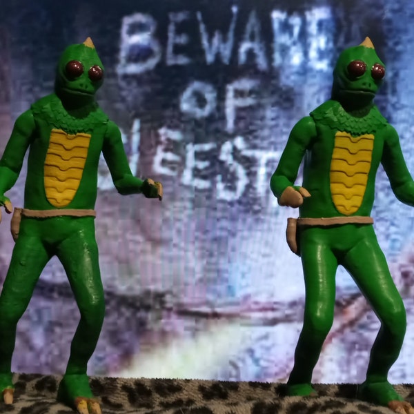 Hand Painted Sleestak 7.5 Inch Figure 1974 Land of the Lost - Etsy