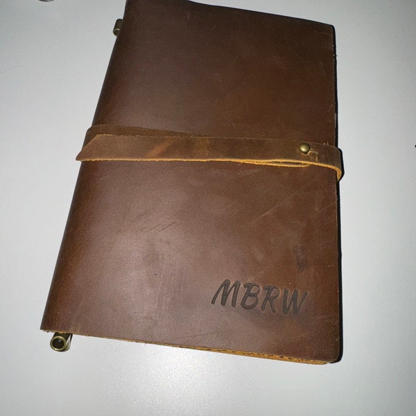 Personalized Refillable Leather Notebook, A6 A5 Leather Notepad, Daily ...