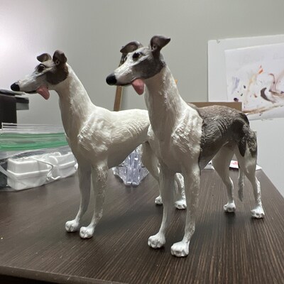 Your Greyhound in Miniature Customizable Hand Painted Resin Greyhound ...