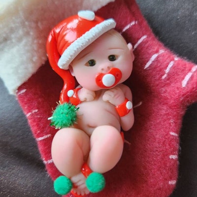 Polymer Clay Babies Awake Blue Eyes Anatomically Correct Baby Boy SIZE ...