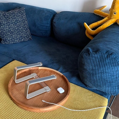 Extra Large Round Wood Tray / Cherry / Circle Coffee Table Ottoman Tray ...