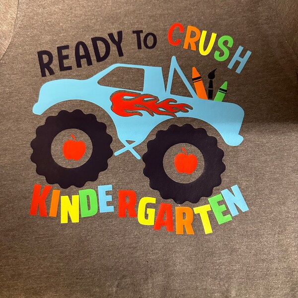 Ready to Crush Kindergarten SVG, Kindergarten SVG, Monster Truck SVG ...