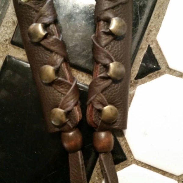Leather Hair Wraps, Native American Style, Beaded Laces - Etsy