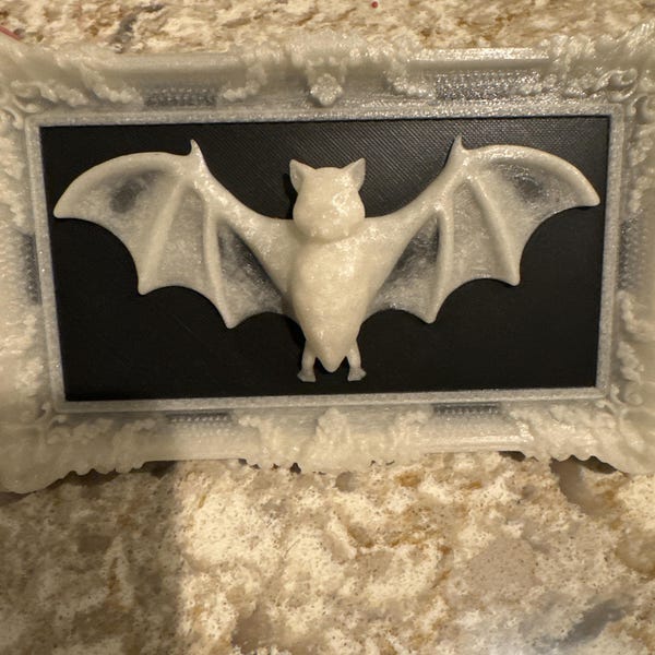 Bat Frame Wall Art • Gothic Home Decor • 3D Printed - Etsy