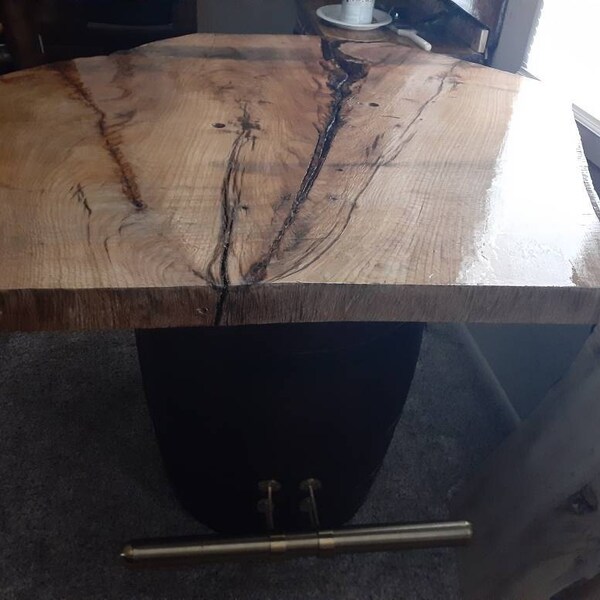 Unique Live Edge Honey Locust Slab With Lots of Character! 140" X 44" X ...