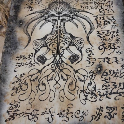 Cthulhu NECROMANCER Necronomicon Scrolls Occult Zombie Horror - Etsy