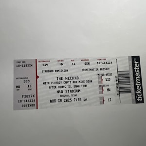Custom Printable Concert Ticket, Digital Download - Etsy