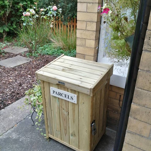 Simply Wood Keep Safe Parcel Store - Etsy UK