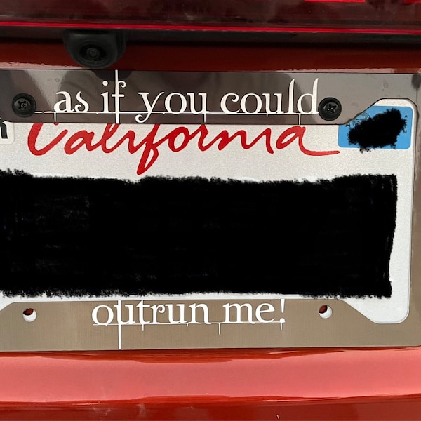 As If You Could Outrun Me Funny Gen Z Twilight Meme License Plate Frame ...