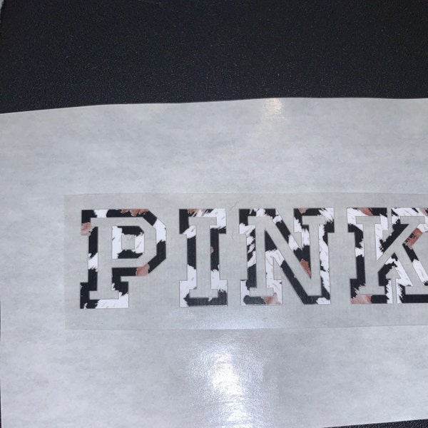 VS PINK - Iron on Vinyl Decal Heat Transfer - Etsy