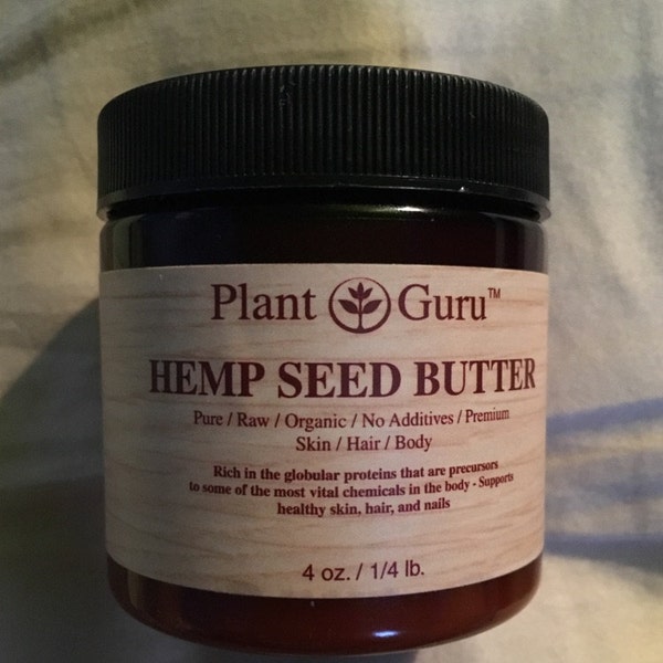 Hemp Seed Body Butter 100% Pure Raw Fresh Natural Cold Pressed. Skin ...