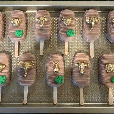 Golden Jungle Animal Heads, Sugar Animals, Fondant Animals, Gum Paste ...