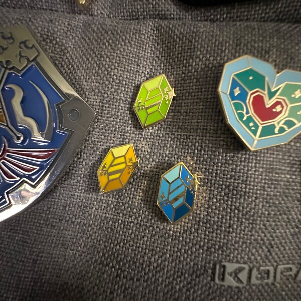 Mini Gem Pins | Crystal Cute Mini Multicolor Gamer Diamond Enamel Pins | Money Gemstones Pin ...