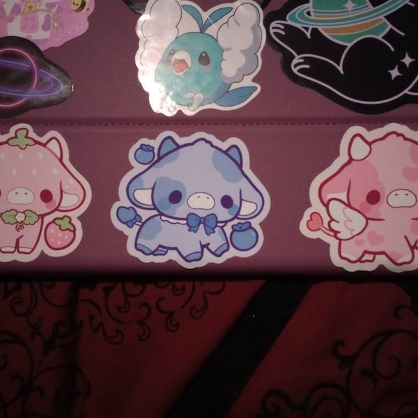 Fruit Cows Vinyl Sticker- Stickers - Cute - Decal Cut - Strawberry ...