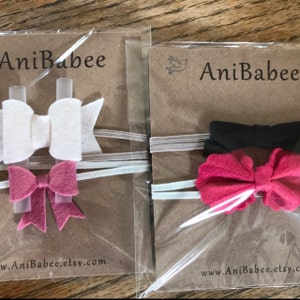 Lindsey Bow, Baby Bow Headband, Baby Headband, Felt Hair Bows, Baby ...