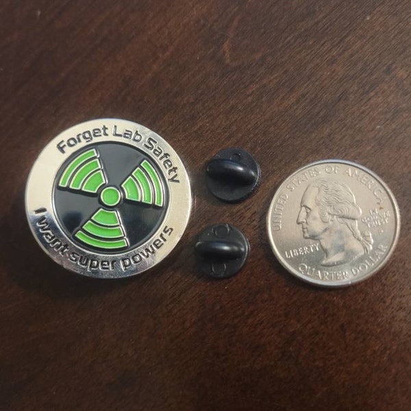 Science Enamel Pin - Glow in the Dark - Forget Lab Safety I Want Super ...