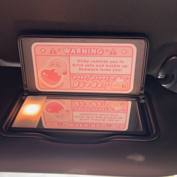 Affirmation Cute Car Warning Sticker | Car Decal, Airbag Label, Pink ...