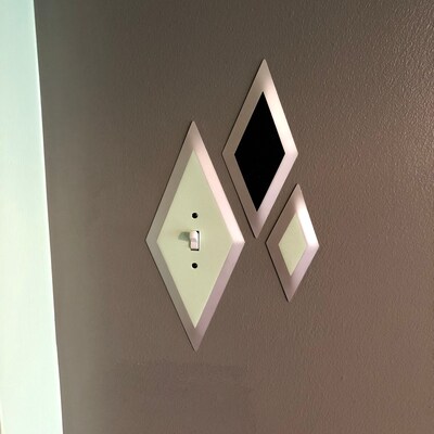 Diamundo Painted Deluxe Atomic Mid Century Diamond Light Switch Outlet ...