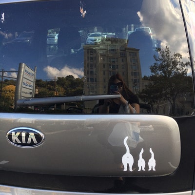 Unique Cat Family Car Stickers Vinyl Decals Funny Cat Butt Outdoor ...