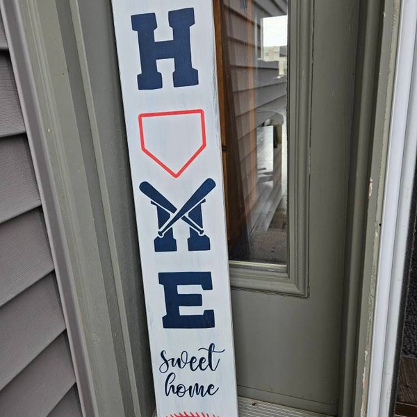 Baseball Home Sweet Home Sign, Welcome Sign Baseball, Baseball Porch ...