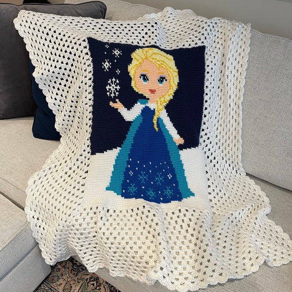 Elsa Crochet Blanket Pattern, C2C Graph + Row by Row (PDF Download) - Etsy
