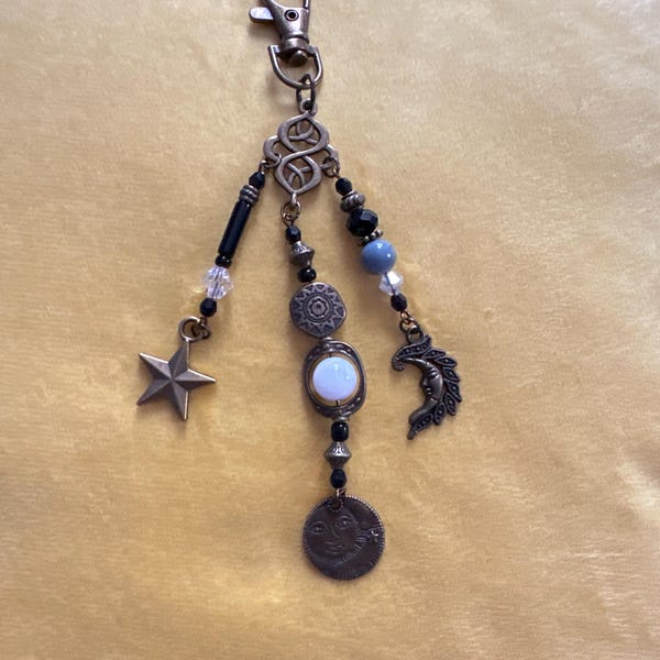 Leather Fringe Purse Charm Long Leather Bag Charm Copper Leather Tassel ...