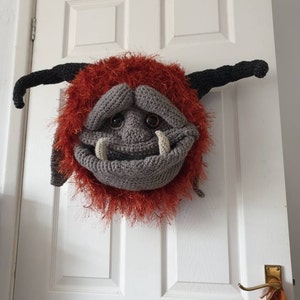 Huge Crochet Fluffy Monster Trophy Head, PDF PATTERN ONLY, Amigirumi ...