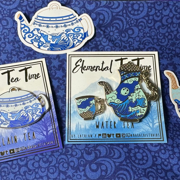 Snow Leopard Teapot and Teacup Enamel Pins - Etsy