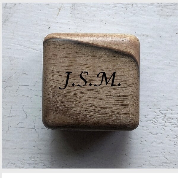 Wooden Sliding Pocket Ring Box for Angagement. Small Wood Proposal Ring ...