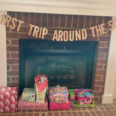 First Trip Around the Sun Banner Sun Moon Planet 1st Birthday - Etsy