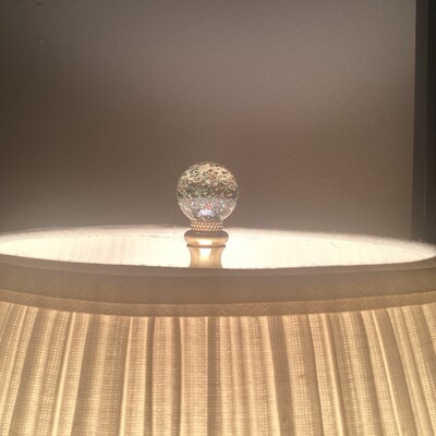 Lamp Finial-glass Orb Lamp Finials in 12 Colors-solid Brass Base W ...