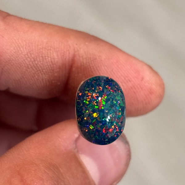Bello Opal 126g OP14 Lab Created Synthetic Opal Black Opal Rough Stone ...