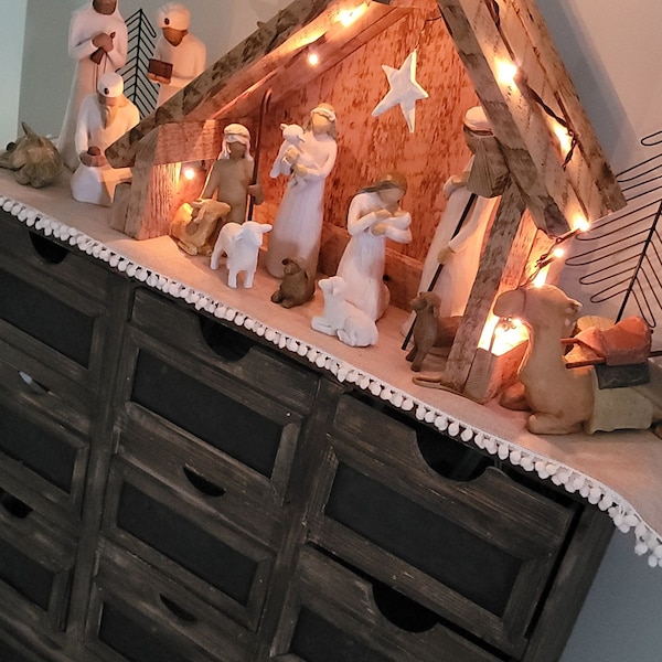 Angel Pedestal Stand, Raised Display Stand for Willow Tree Nativity ...