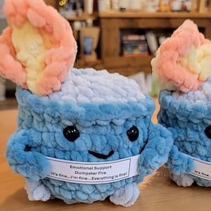 CROCHET PATTERN: Emotional Support Dumpster Fire - Etsy