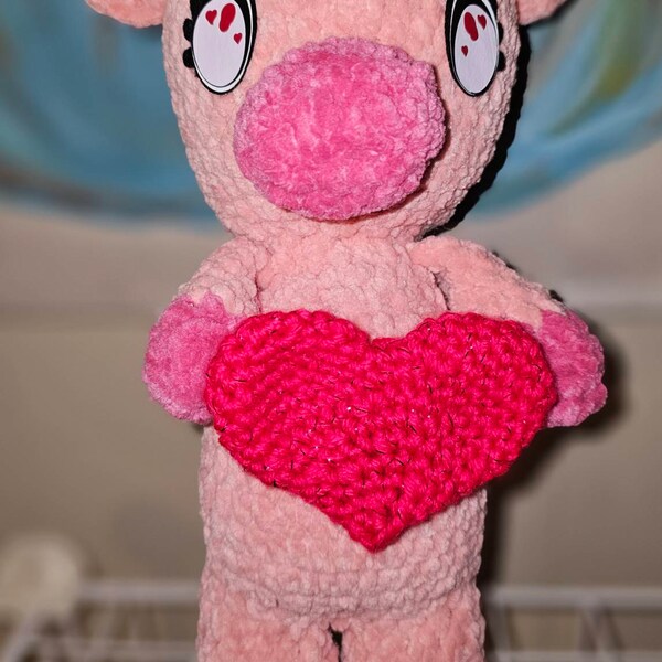 Pig Crochet Pattern (PDF) Low Sew. Only Sew on Nose and Ears. Overall ...
