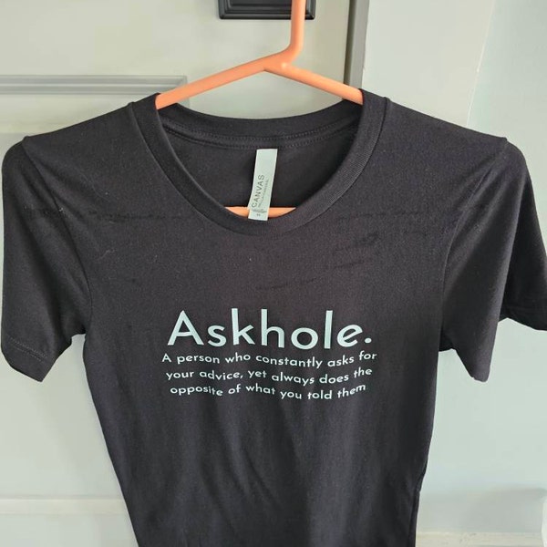 Askhole Funny Meaning Shirt, Funny Dictionary Shirt, Dad Shirt ...