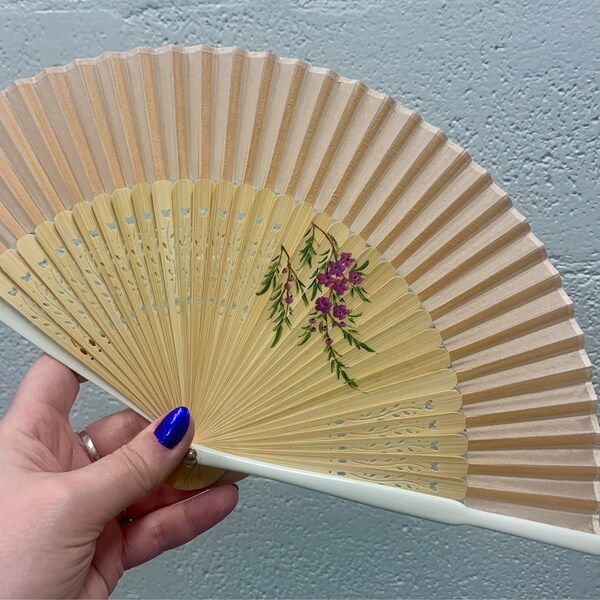 Butterfly Forest Hand Fan, Vintage Folding Fan, Parents Gift, Birthday ...
