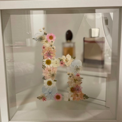 Letter Pressed Flower Frame - Etsy