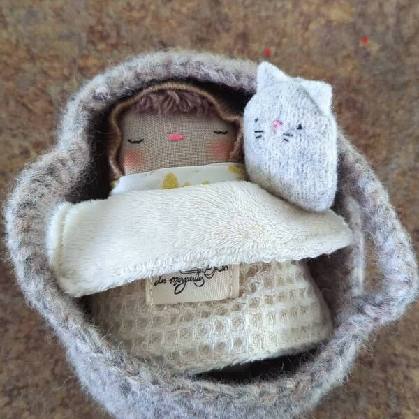 Mini Baby Doll, Tiny 3 Inches Mini Cloth Doll Swaddle Baby,custom Made ...
