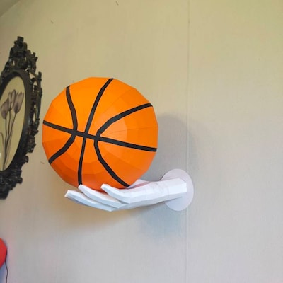 Basketball Wall Trophy Template ,3d Papercraft, Dog Papercraft ...