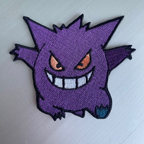 Gengar Patch Pokemon Iron on Patch Sew on Patch Anime Cartoon Patch Bag ...