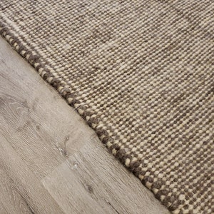 Neutral Beige Aztec Rug With White Pattern, Large Wool Area Rug ...