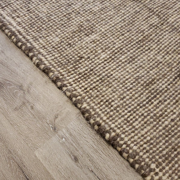 Neutral Beige Aztec Rug With White Pattern 5x7, Large Wool Area Rug ...
