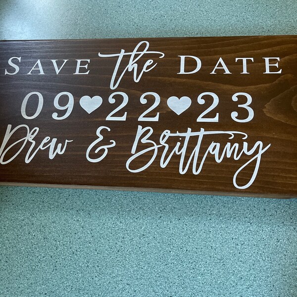 Save the Date Sign, Engagement Photo Prop, Save the Date Photo Prop ...
