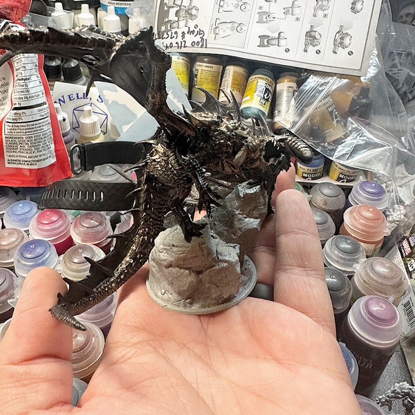 Black Dragon Miniature - Rescale Miniatures - Dnd Miniatures - Role ...
