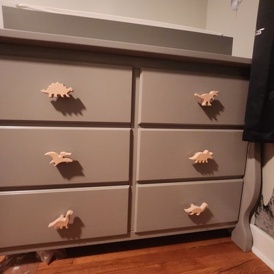 Dinosaur Dresser Knob for Nursery, Drawer Pull Handle for Kids Room. T ...