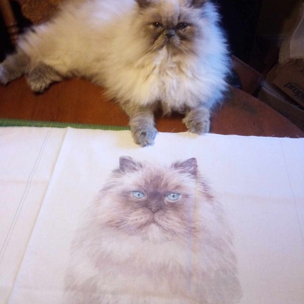 Watercolour Maltese Dog Breed Panel | Printed Fabric | Natural Panama ...