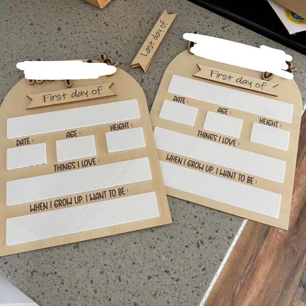 Customized First and Last Day School Sign, Back to School Sign ...