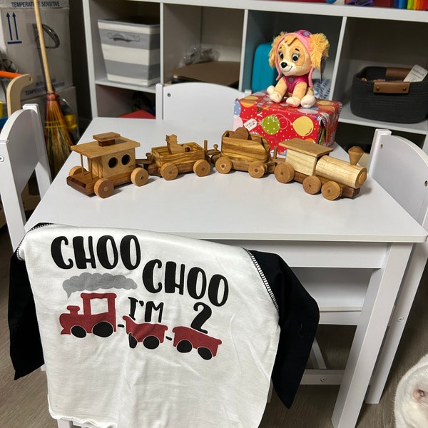 Custom Handmade Wooden Train Set - Etsy