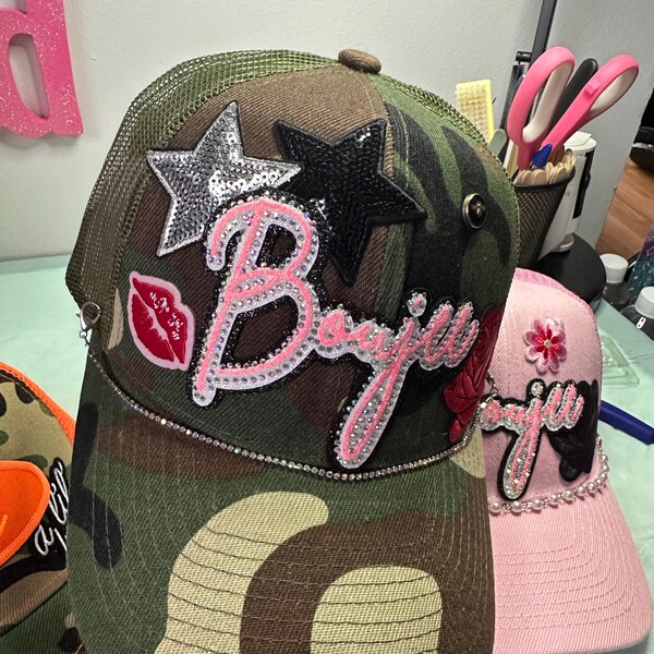 Merry Christmas Mega Bling Patch *3D Glitter Mascot Rhinestone Hat ...